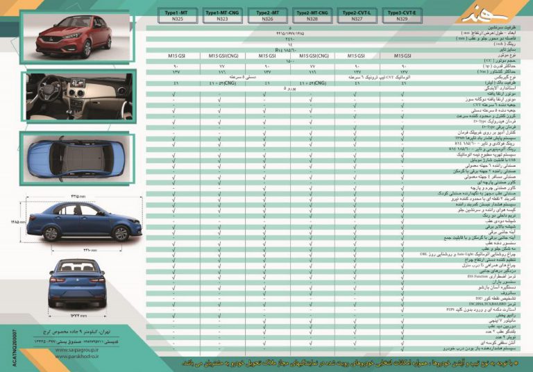 مشخصات سهند سایپا : بررسی | قیمت | داخل سهند | Z4Car