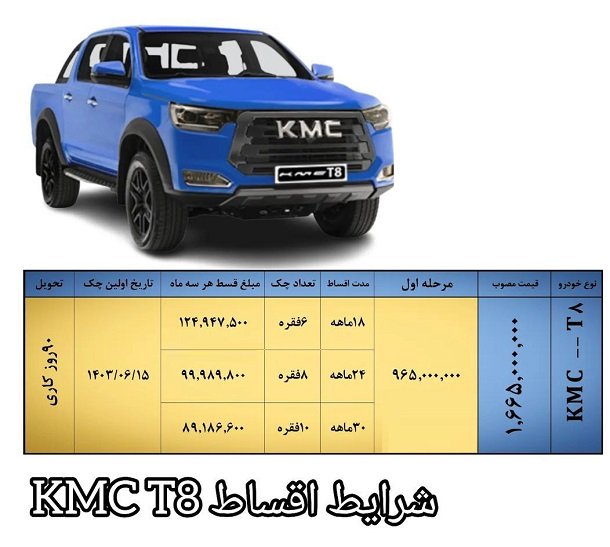 شرایط فروش پیکاپ جک KMC T8 / مرداد ۱۴۰۴ | Z4Car